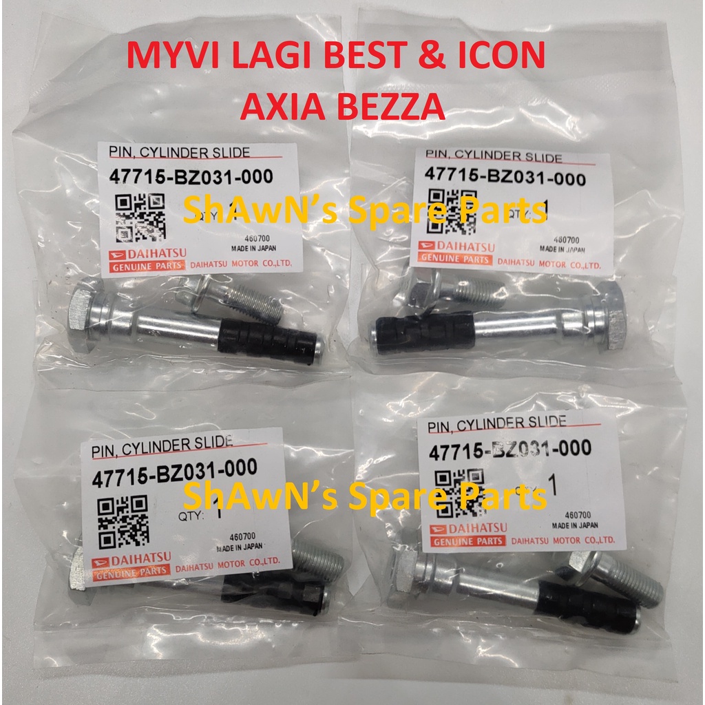 OEM Front Disc Brake Pin Caliper Pin Set Perodua Myvi Old 05-11 / Lagi ...