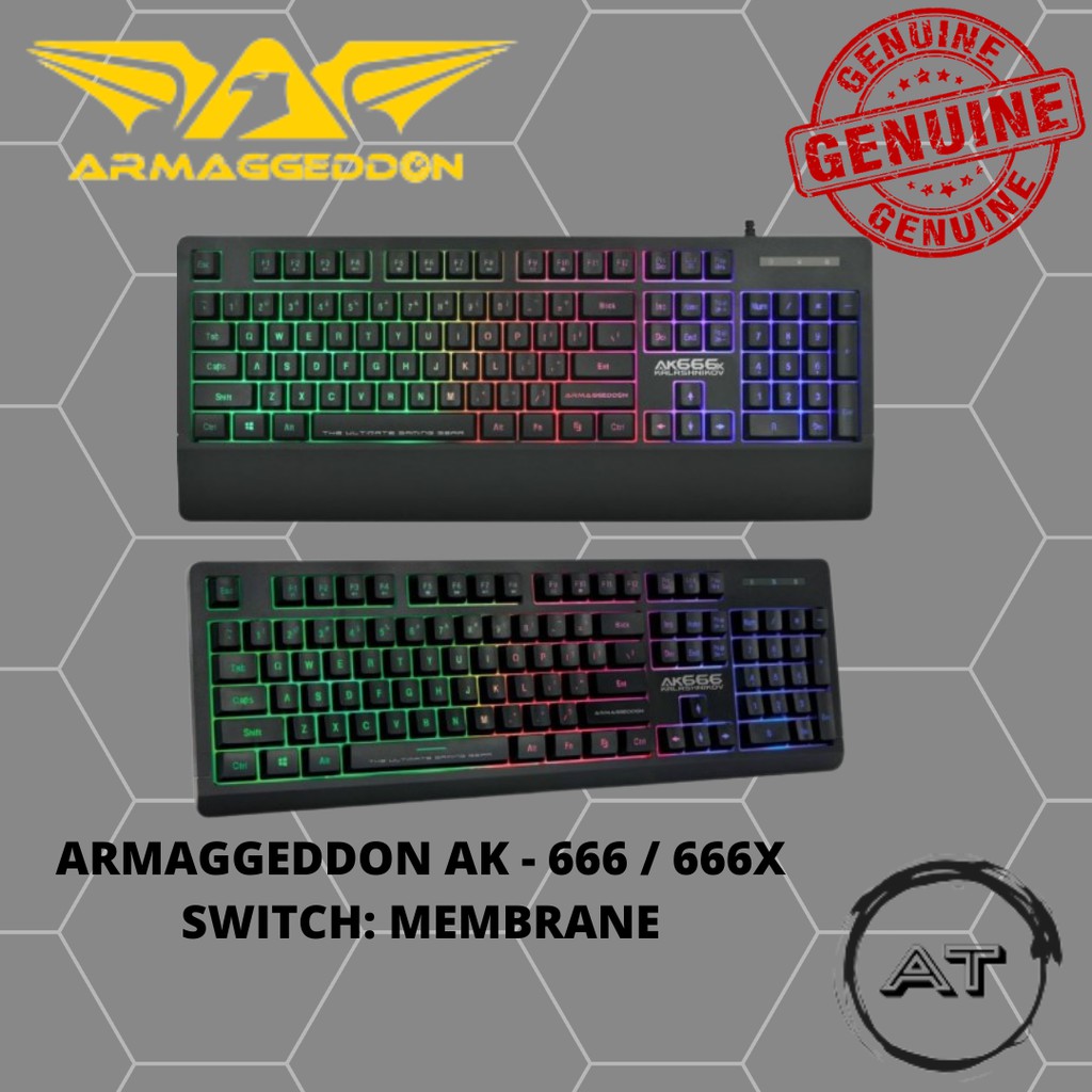 ARMAGGEDDON AK-666 / AK-666X - 8 Lighting Effect Gaming Keyboard ...