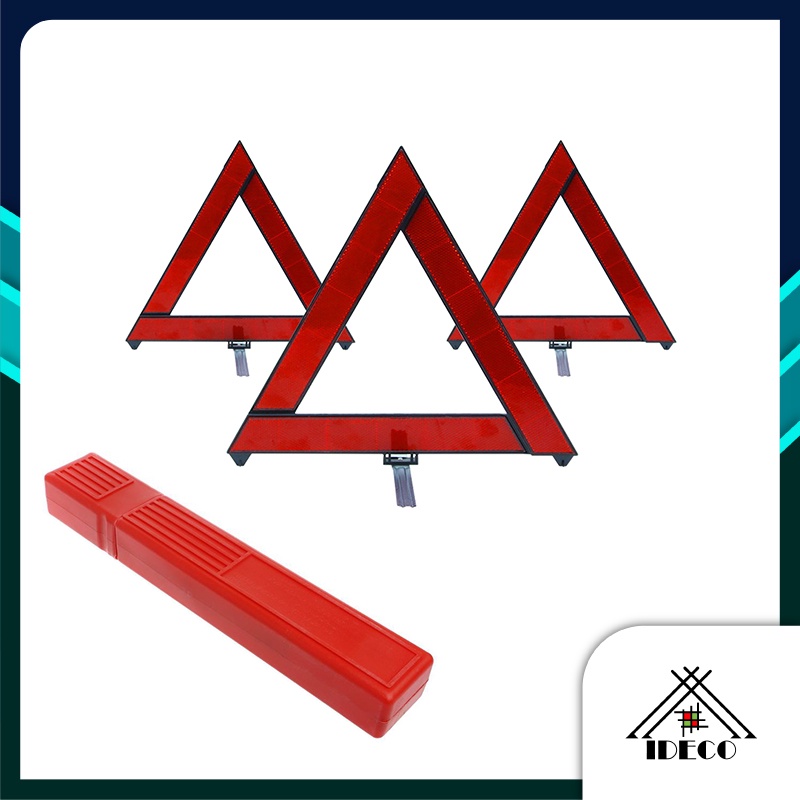 iDECO Car Warning Safety Road Triangle Bar Sign Emergency Reflective ...