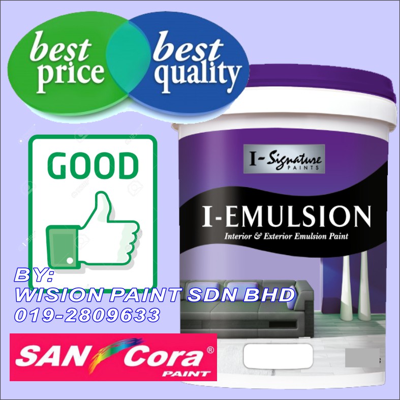 B) 5 LITER SANcora ( I-EMULSION ) Interior & Exterior Emulsion Paint ...