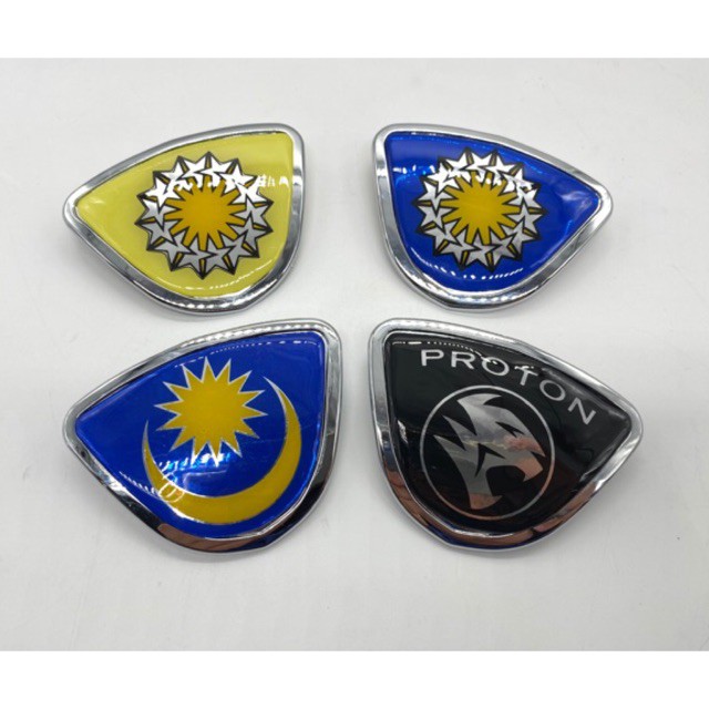 Proton Logo Emblem Wira Old UK Yellow / Blue Wira Diamond Badge UK Spec ...