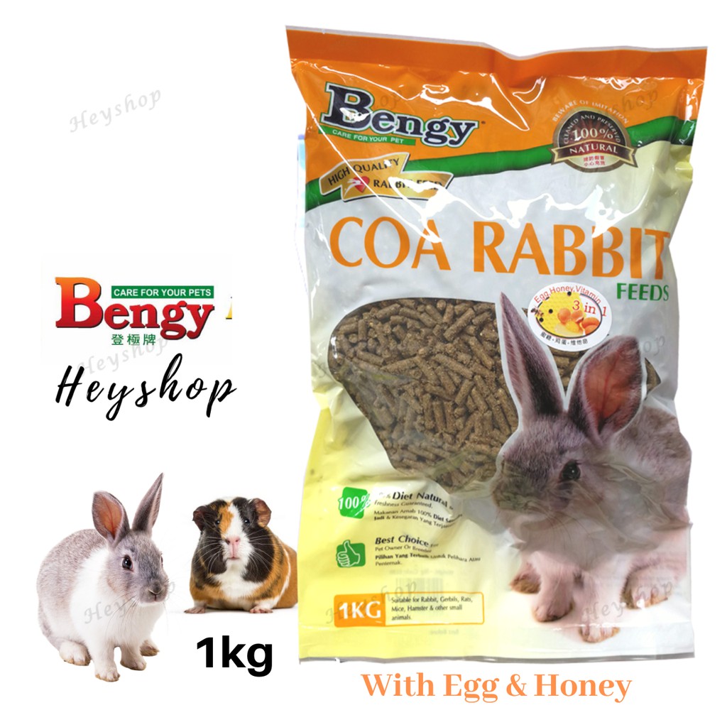 Bengy Coa Rabbit Food 1kg【+Egg +Honey】Ramgy Makanan Arnab Pellet Guinea ...