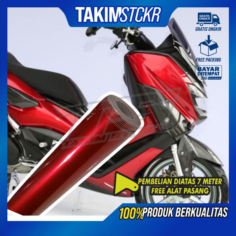 MERAH Metallic Red sticker, candy Red sticker | Shopee Malaysia