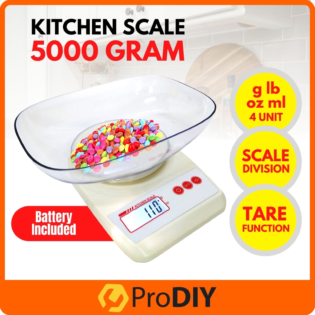 Kitchen Scale 5000G 5KG Mini Elctronic Practical Digital Scale LCD ...