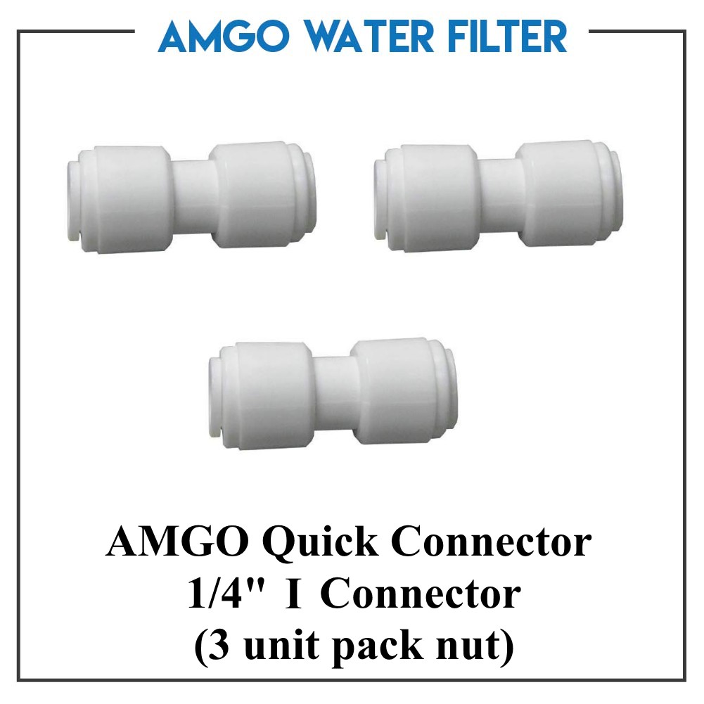 AMGO Water Filter, Dispenser I Connector 1/4" Tube Hose Quick Connector ...