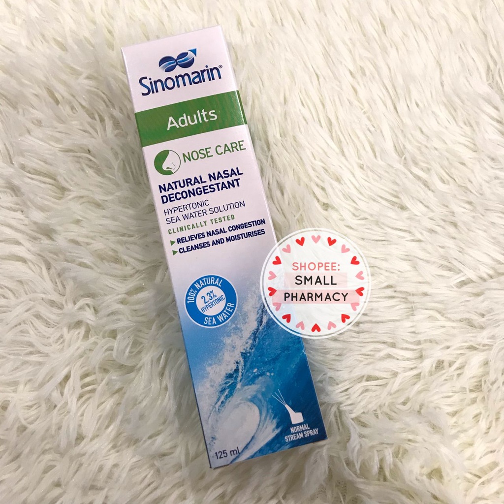 Sinomarin Natural Nasal Decongestant Spray Hypertonic Sea Water Solution (Adults / Children ...