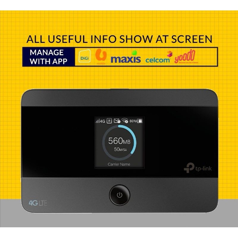 M7200 / M7350 4G LTE MiFi Portable Wireless WiFi Direct SIM Modem ...