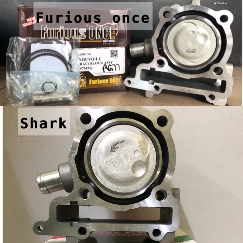 SHARK / FURIOUS ONCE BLOCK RACING NOUVO LC 57MM NOUVOLC SHARK NOUVO LC ...