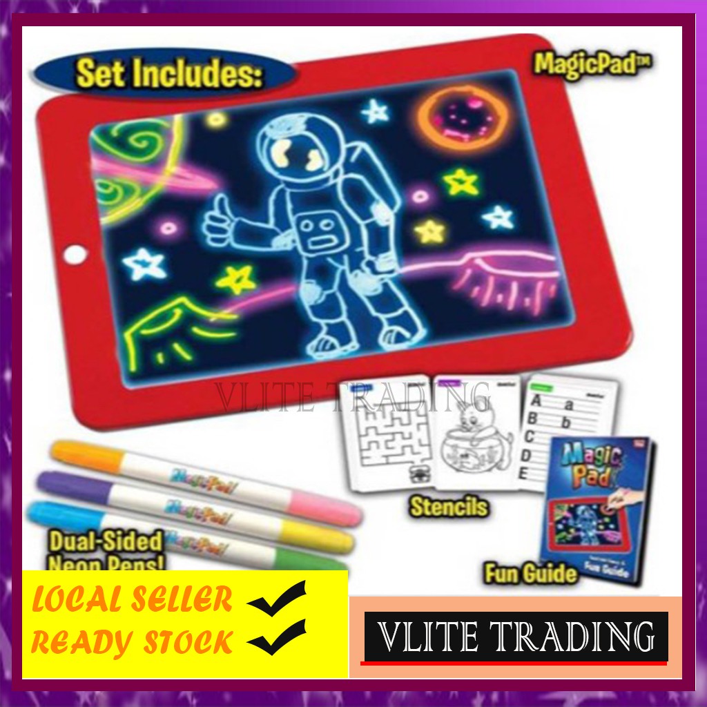 3D Magic Drawing Pad LED Drawing Board LCD Writing Tablet Kids儿童画板 ...