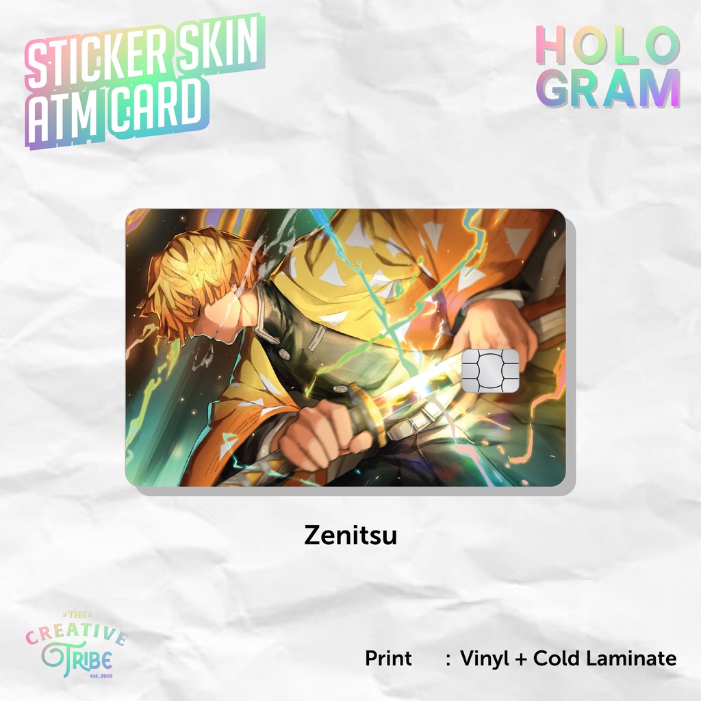 Zenisu - HOLOGRAM Skin Card Sticker - Vinyl ATM Discharge Credit Emoney ...
