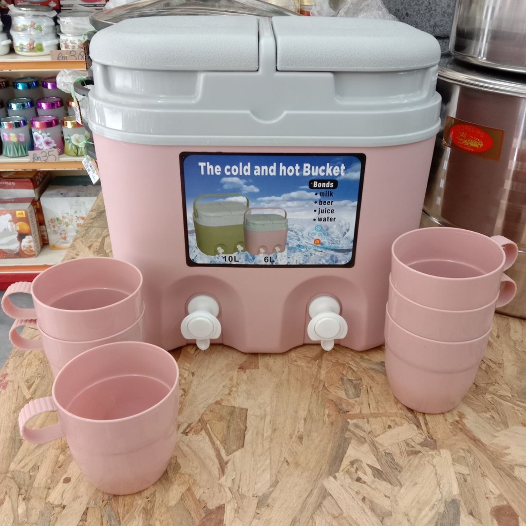 6 LITER WATER COOLER / DOUBLE TAB DISPENSER | Shopee Malaysia