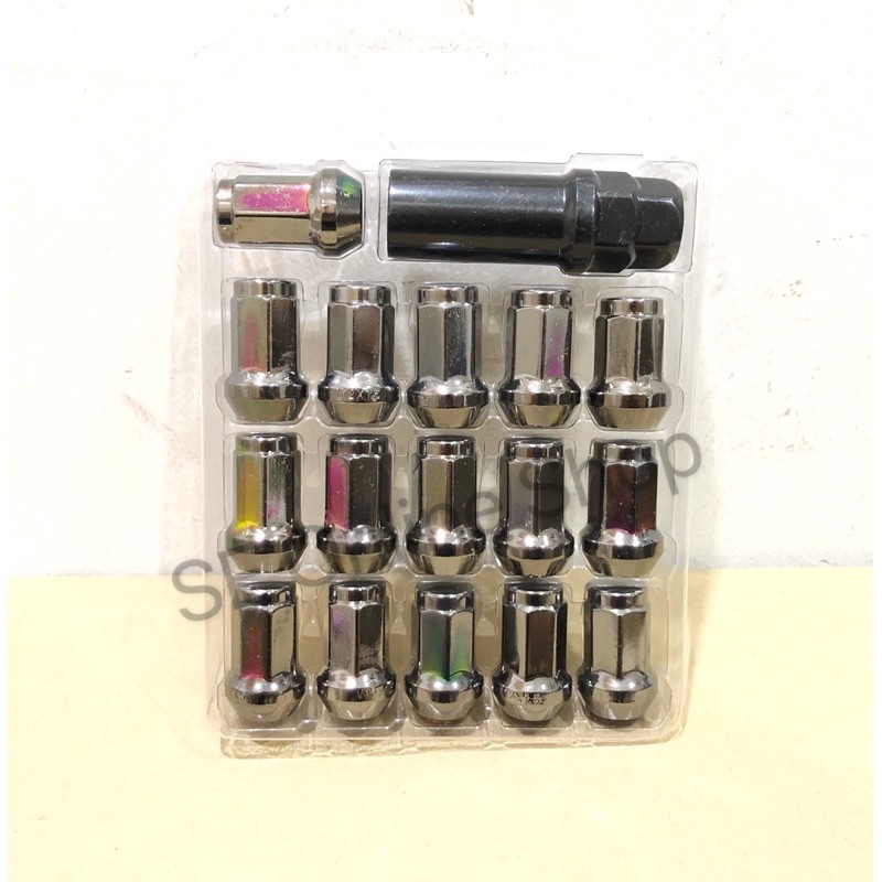 16Biji Nut Tayar Besi Heavy Duty Sport Rim Wheel Lock Special Lock Nut ...