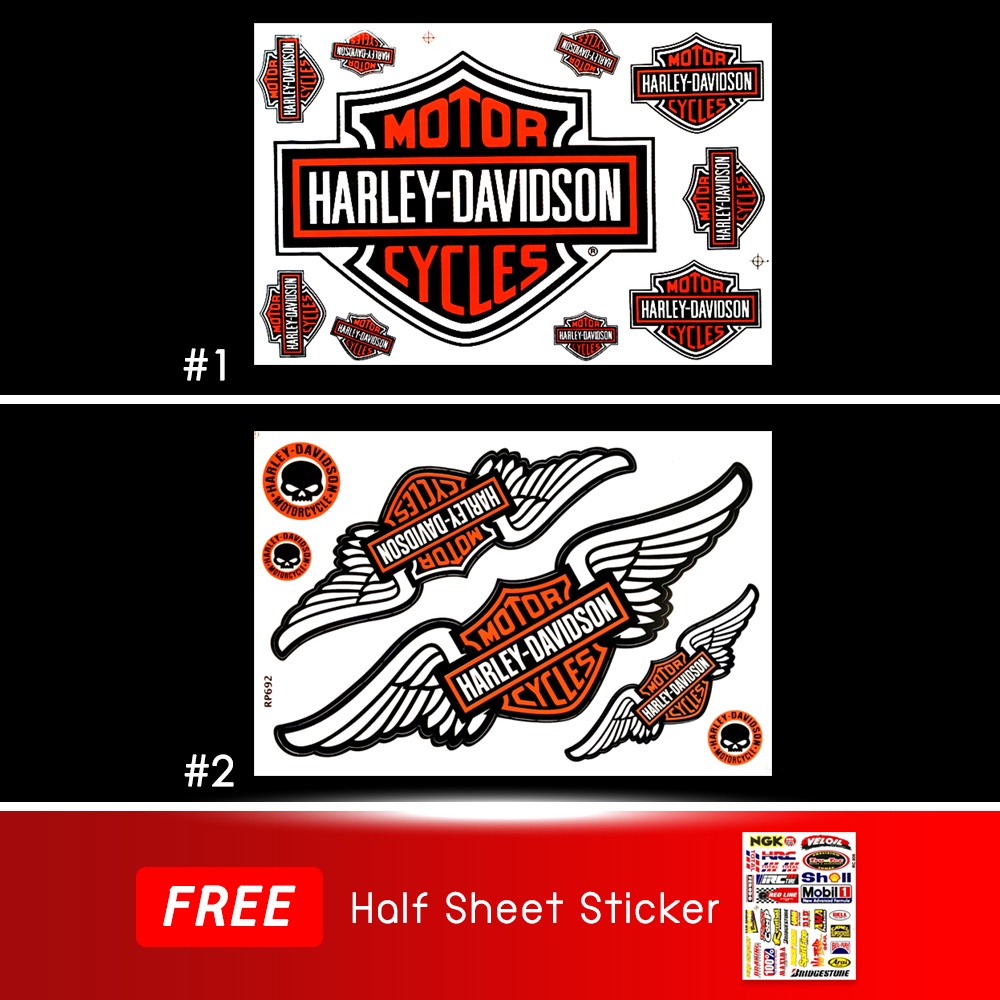 Harley-Davidson Motorcycle Side Strip Bike Helmet Sticker Car Styling ...