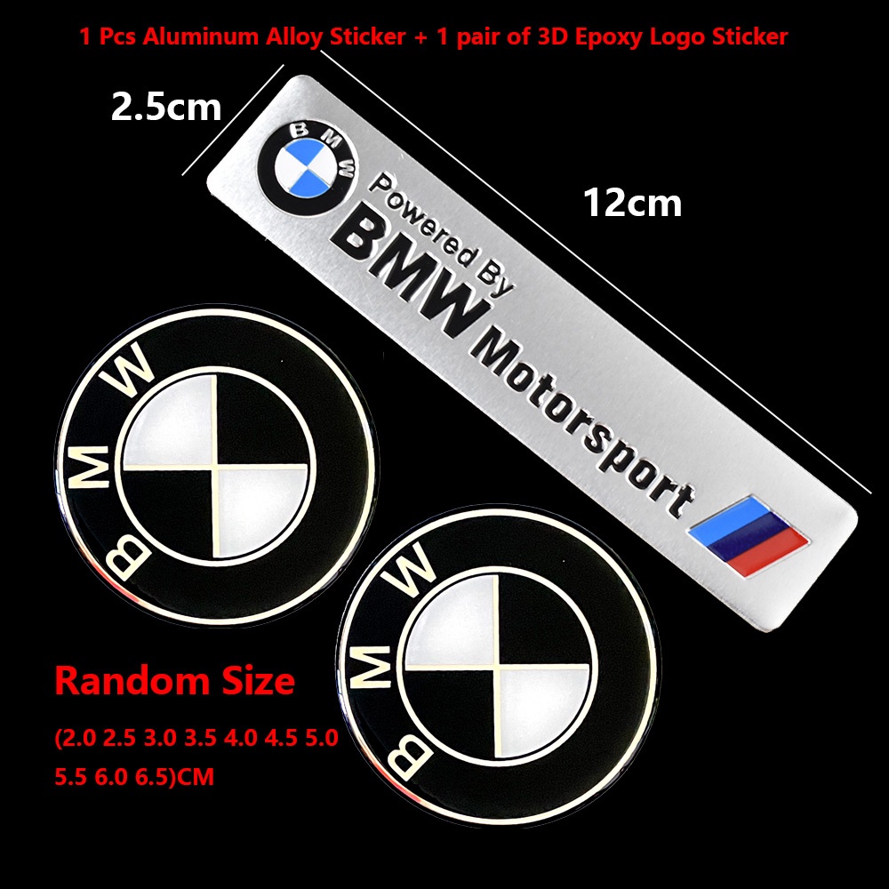 X Ready Stock x 3D Aluminum Alloy Car Sticker for BMW Motorsport ...