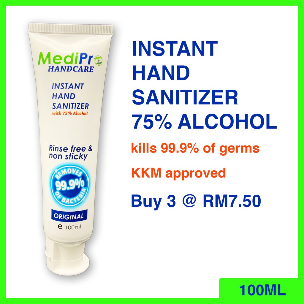 (MOH Approved) MediPro Hand Sanitizer 75% Alcohol 100ml (Gel Based) | Shopee Malaysia