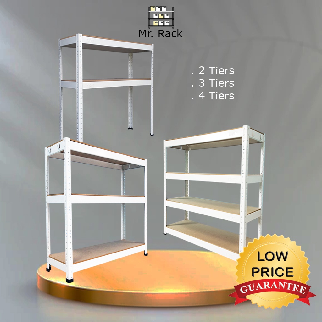 Mr. Rack M133 2, 3, 4 Tier HDF Board Boltless Kitchen Storage Rack 92cm ...