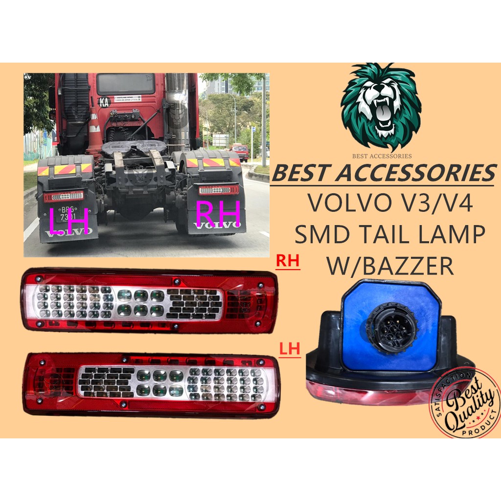 VOLVO V3/V4 SMD TAIL LAMP WITH BAZZER HIGH QUALITIES | Shopee Malaysia
