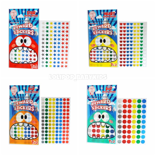 Reward Sticker Contains 5 Sheets Of Star Label Stickers | Shopee Malaysia