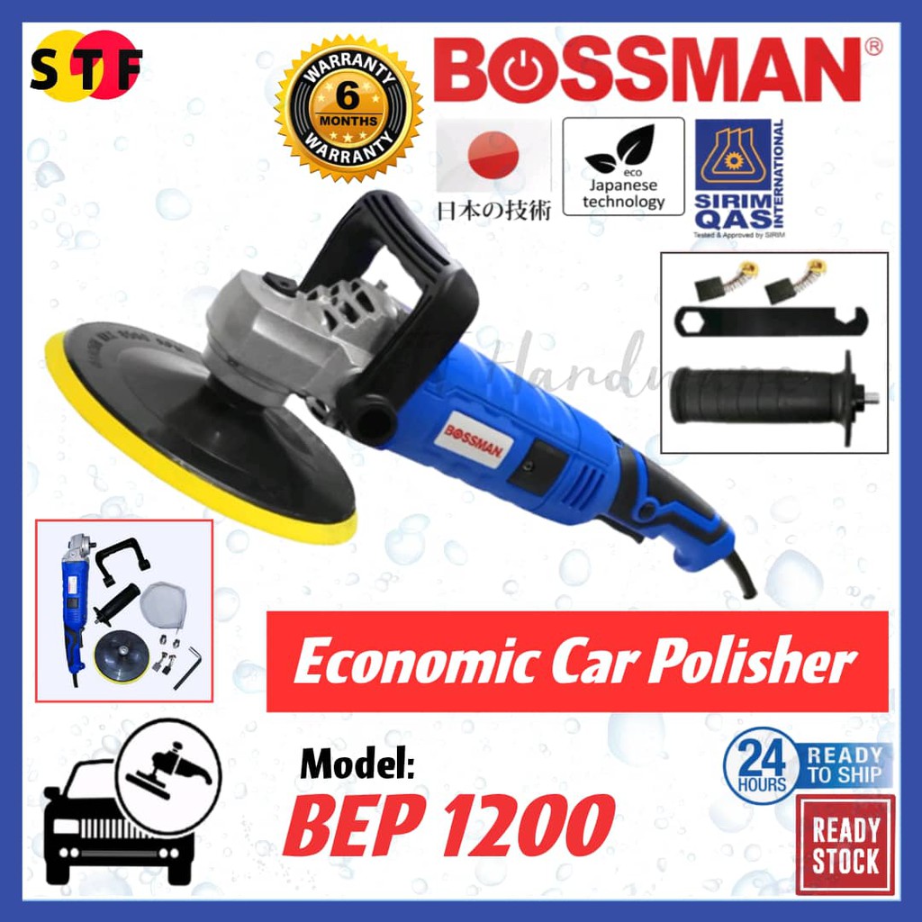 BOSSMAN 180mm Car Polisher 1200w BEP-1200 - Variable Speed - Come with ...