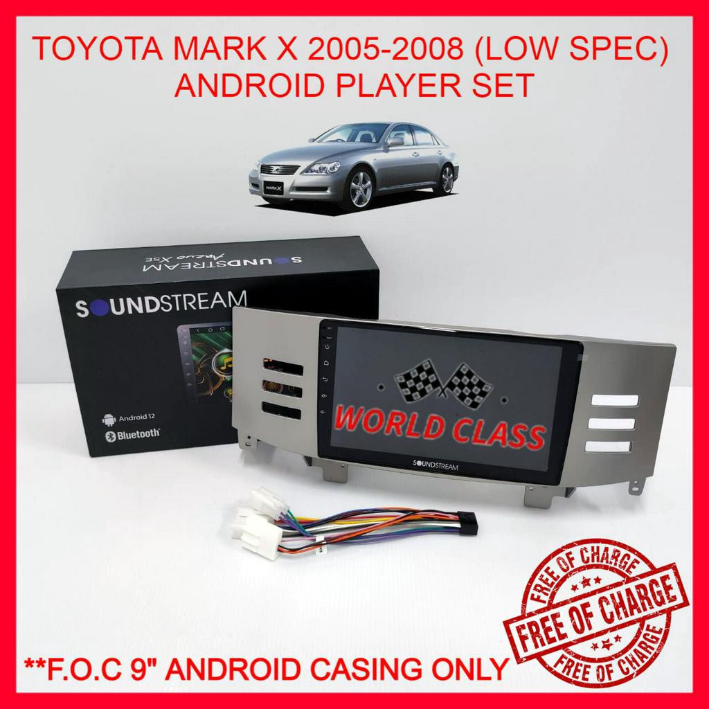TOYOTA MARK X 2005-2008 (LOW SPEC) 9" SOUNDSTREAM ANDROID IPS PLAYER ...