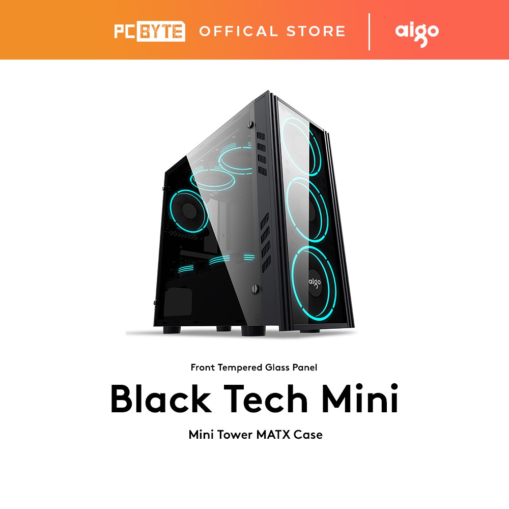 Aigo Black Tech Mini mATX Casing (Without Fan) | Shopee Malaysia