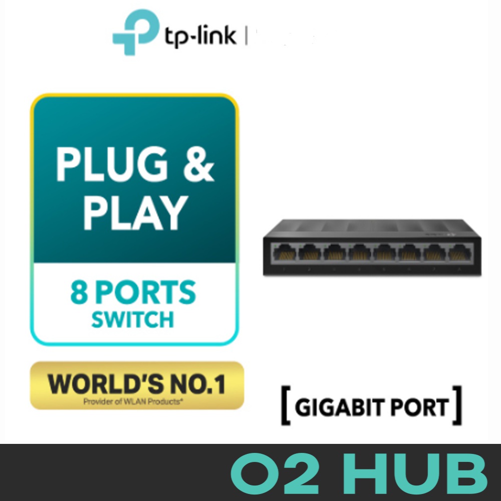 TP-Link LS1008G 8 Gigabit Ports 10/100/1000Mbps Desktop Ethernet Lan ...