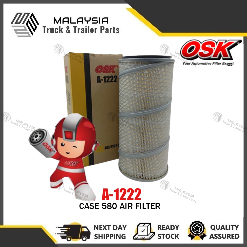 OSK A-1222 AIR FILTER FOR EXCAVATOR HITACHI ,CASE 580, NISSAN URVAN E25 ...