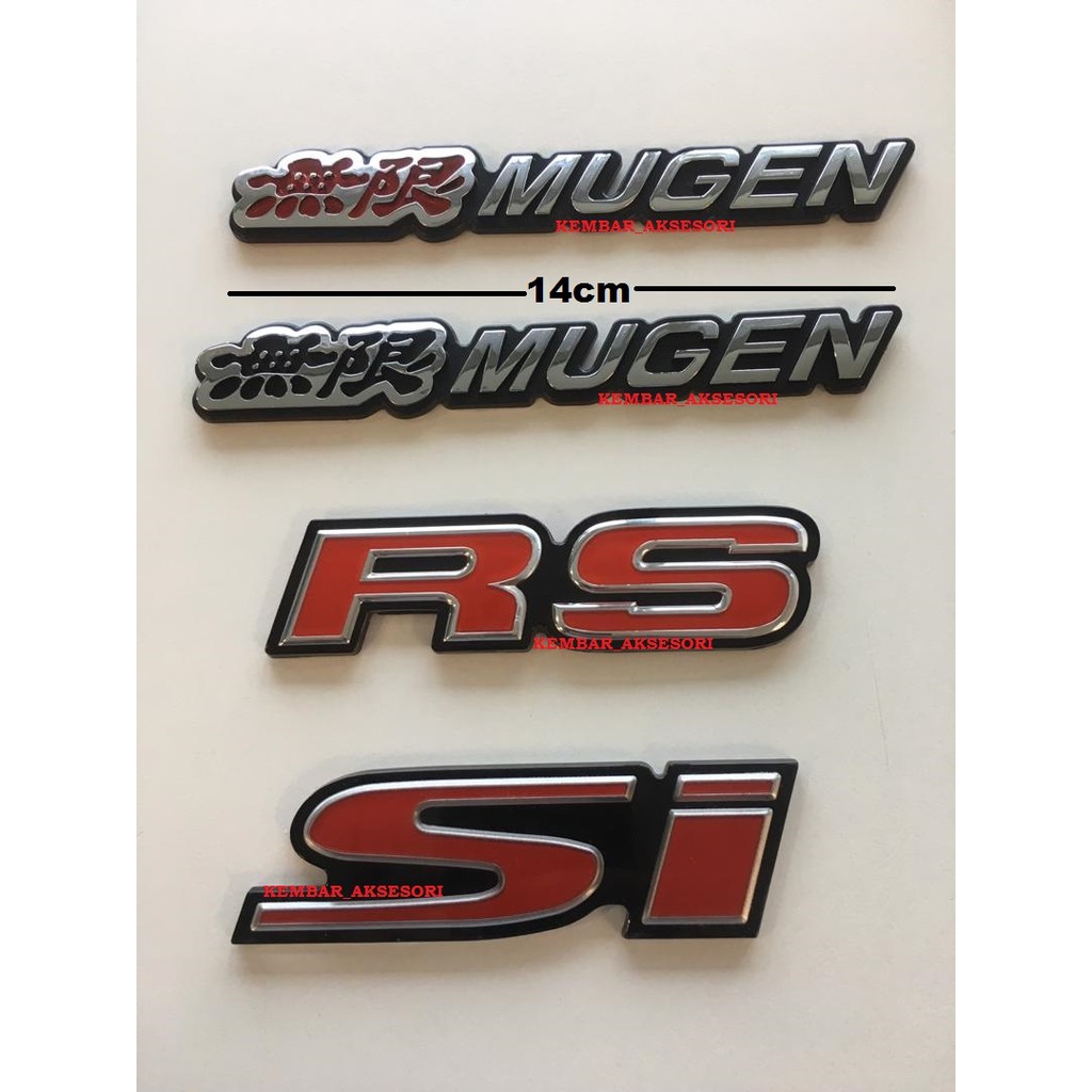 EMBLEM LOGO Honda MUGEN SI RS HONDA CIVIC FD FC JAZZ GK FACELIFT HRV ...