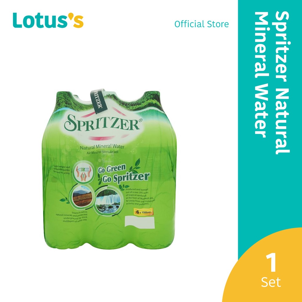 Spritzer Natural Mineral Water 6 x 1250ml | Shopee Malaysia