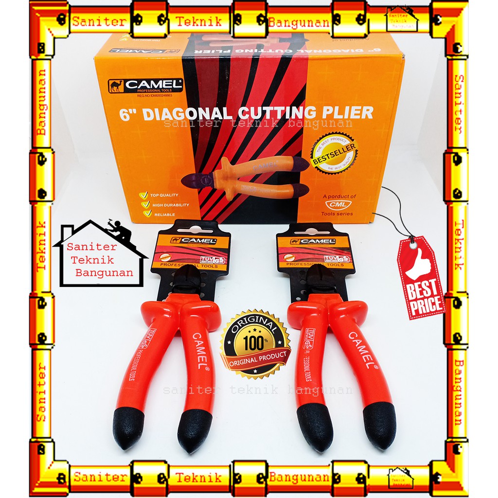 Camel 6" INCH CABLE PLIERS-ELECTRIC CUTTING PLIERS | Shopee Malaysia