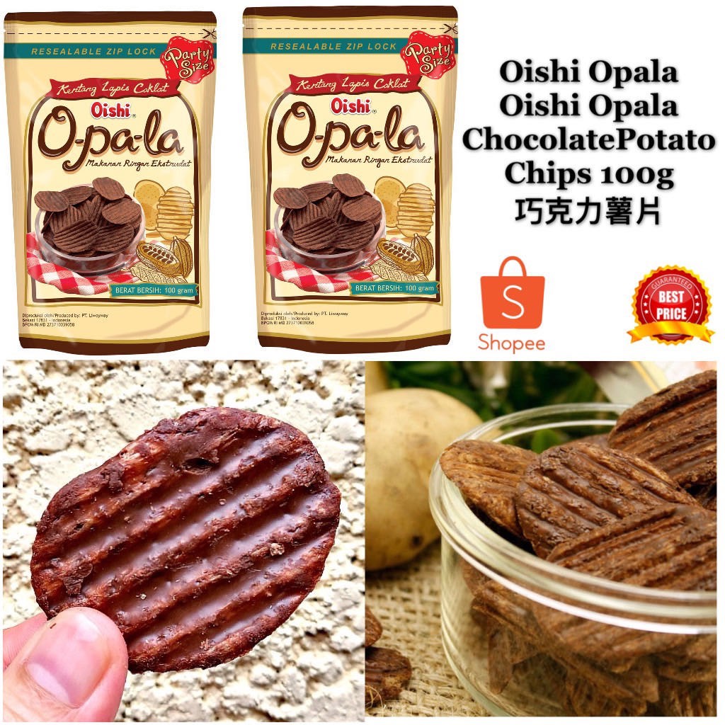 Oishi Opala Chocolate Potato Chips Kentang Lapis Coklat Halal 欧趴拉巧克力薯片 ...