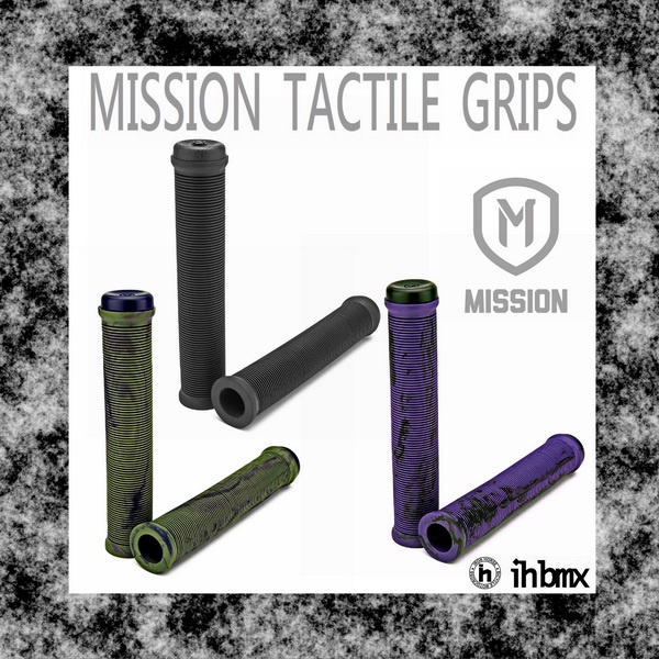[I.H BMX] MISSION TACTILE GRIPS Earless Hand-Held BMX/Off-Road Bike/DH ...