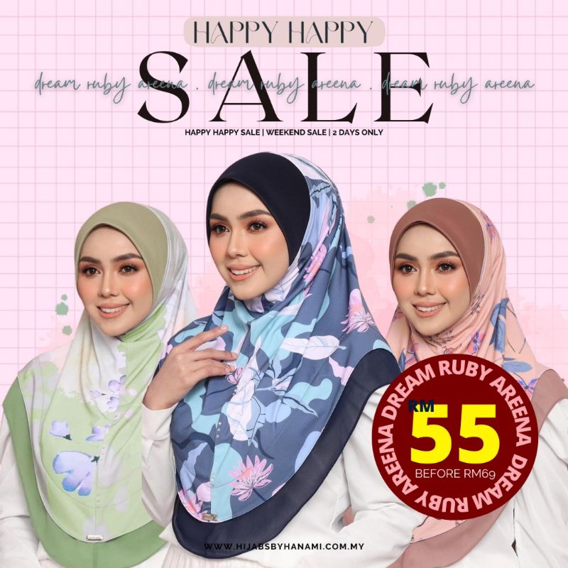 💥 HOT SALES 💥DREAM RUBY AREENA by hijabs hanami 💥 | Shopee Malaysia