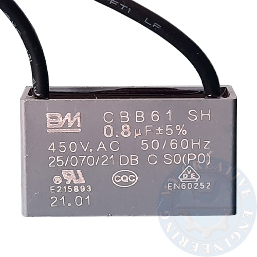 BM Fan Capacitor CBB61 450V 0.8 ~ 10 uF Kapasitor Kipas Compatible with ...