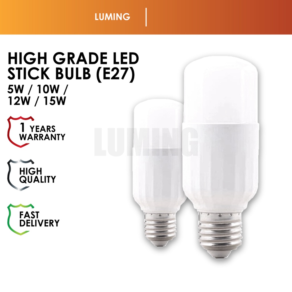 LMG_ LED E27 Stick Bulb 5W 10W 12W 15W Mentol Lampu Energy Saving Table Lamp Down Light Meja ...