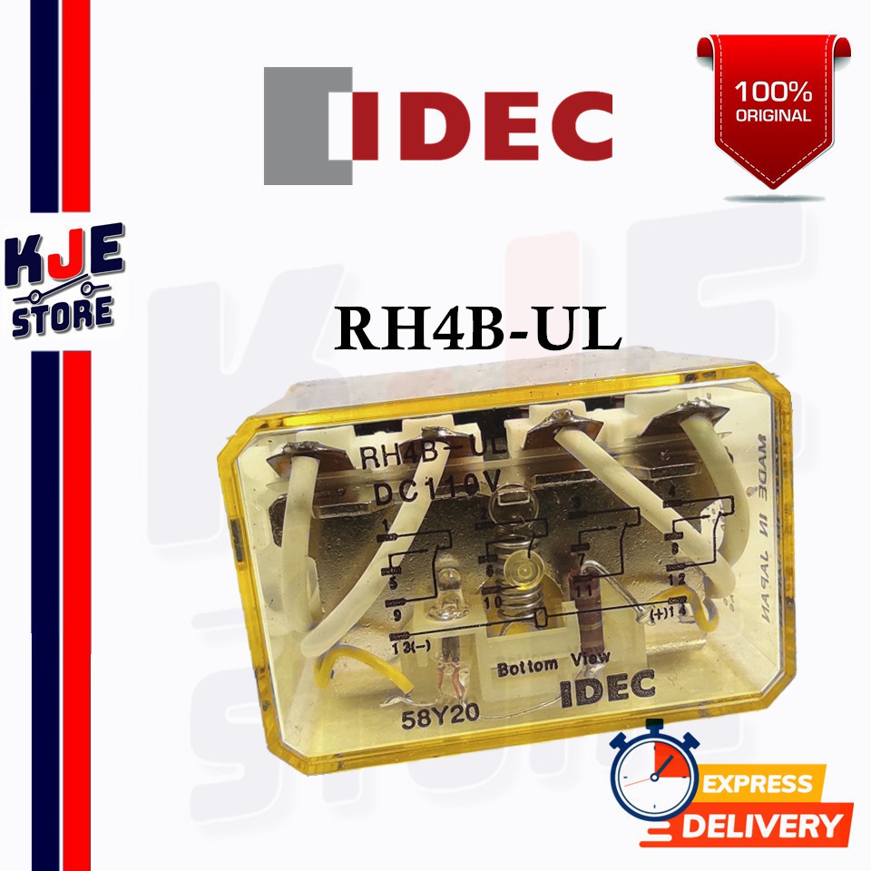 IDEC RH4B-UL Series Compact Power Relays, With Indicator [Ready Stock ...
