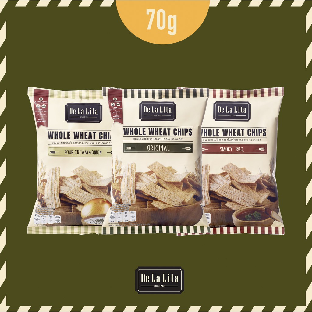 De La Lita Crispy Whole Wheat Chips 70g | Shopee Malaysia