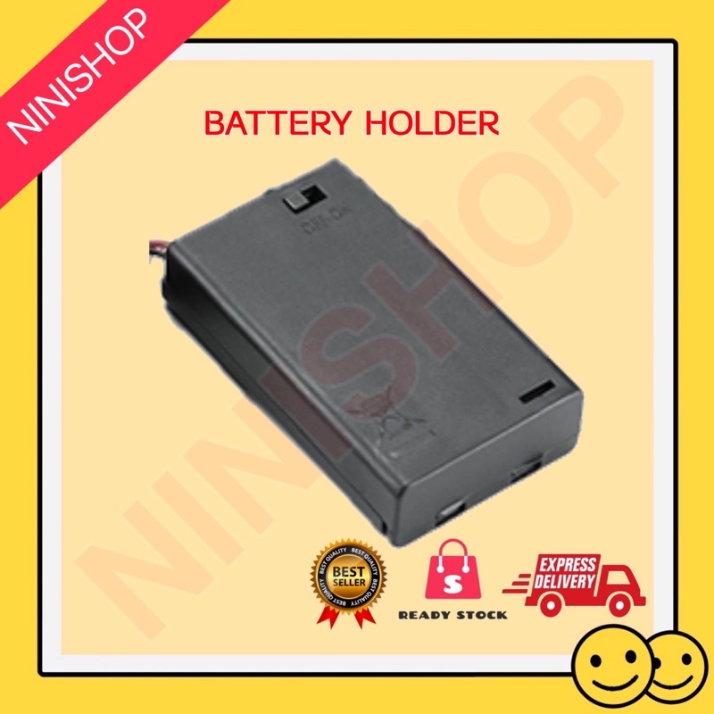 Battery holder /Bateri casing 18650,AA, AAA, 9V,on/off switch, Single ...