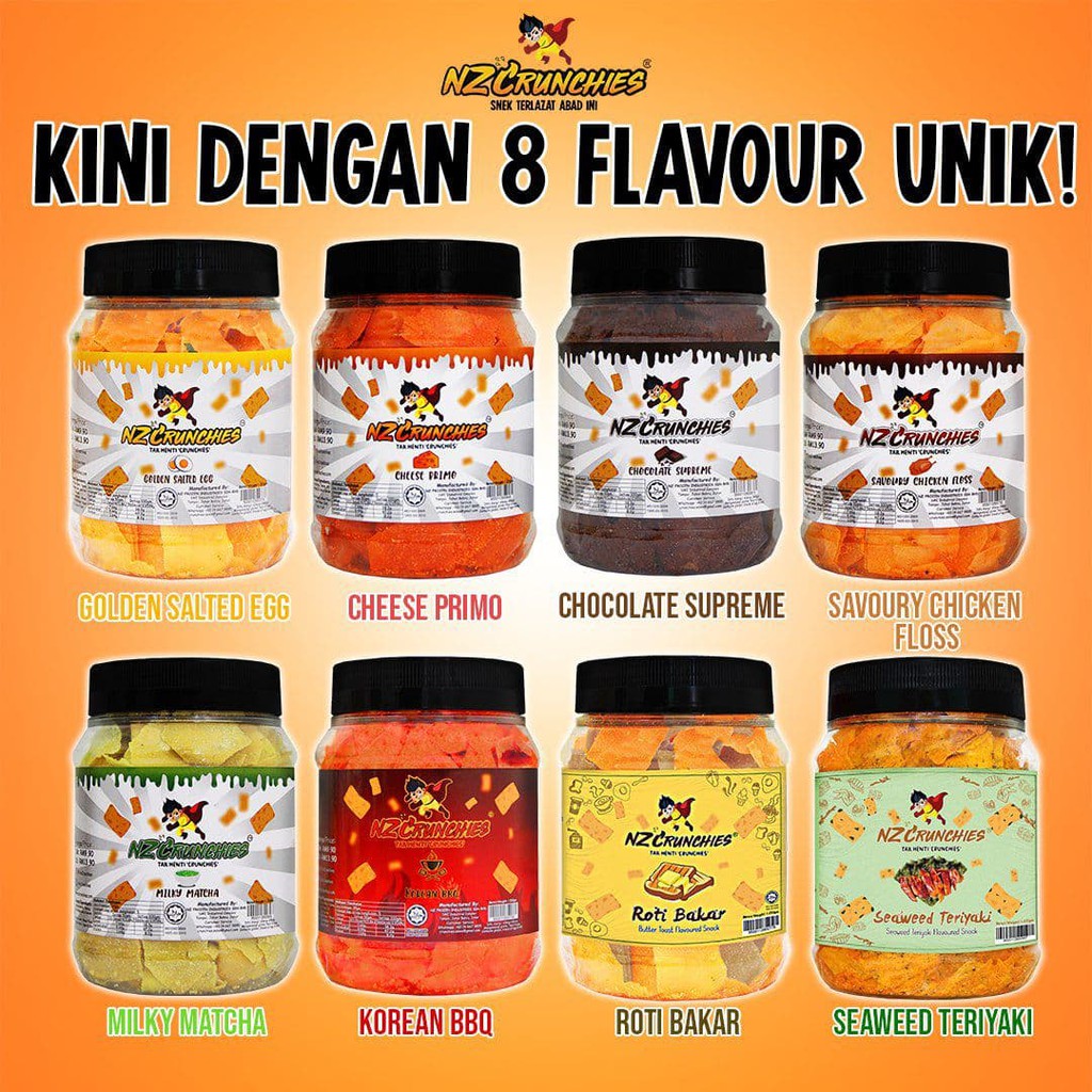 🔥 Hot selling 🔥 NZ Crunchies 8 Perisa hebat 🔥 Sedap Gilerr 🔥 | Shopee ...