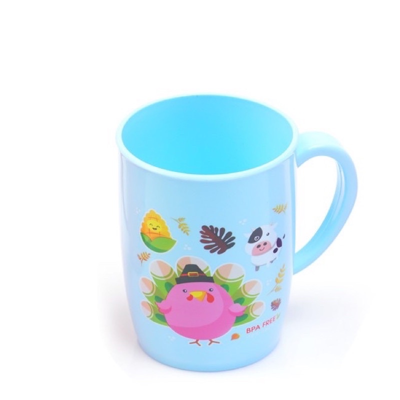 ELIANWARE Colourful Plastic Mug 370ml E-124 / Children Kid Mug Cute ...