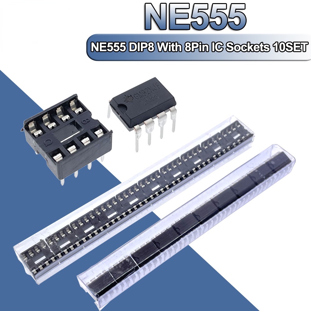 20/10 Pcs NE555 NE555P IC 555 Timer Programming Oscillator Chip DIP-8 ...
