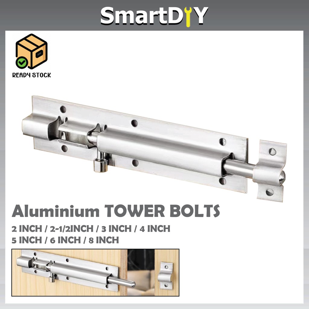 Aluminium Latch Barrel Bolt / Slak Selak Pimtu Kunci Pintu / Aluminium ...