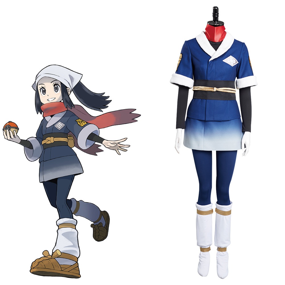 Game Pokemon Legends Arceus Akari Cosplay Costume Outfits Halloween ...