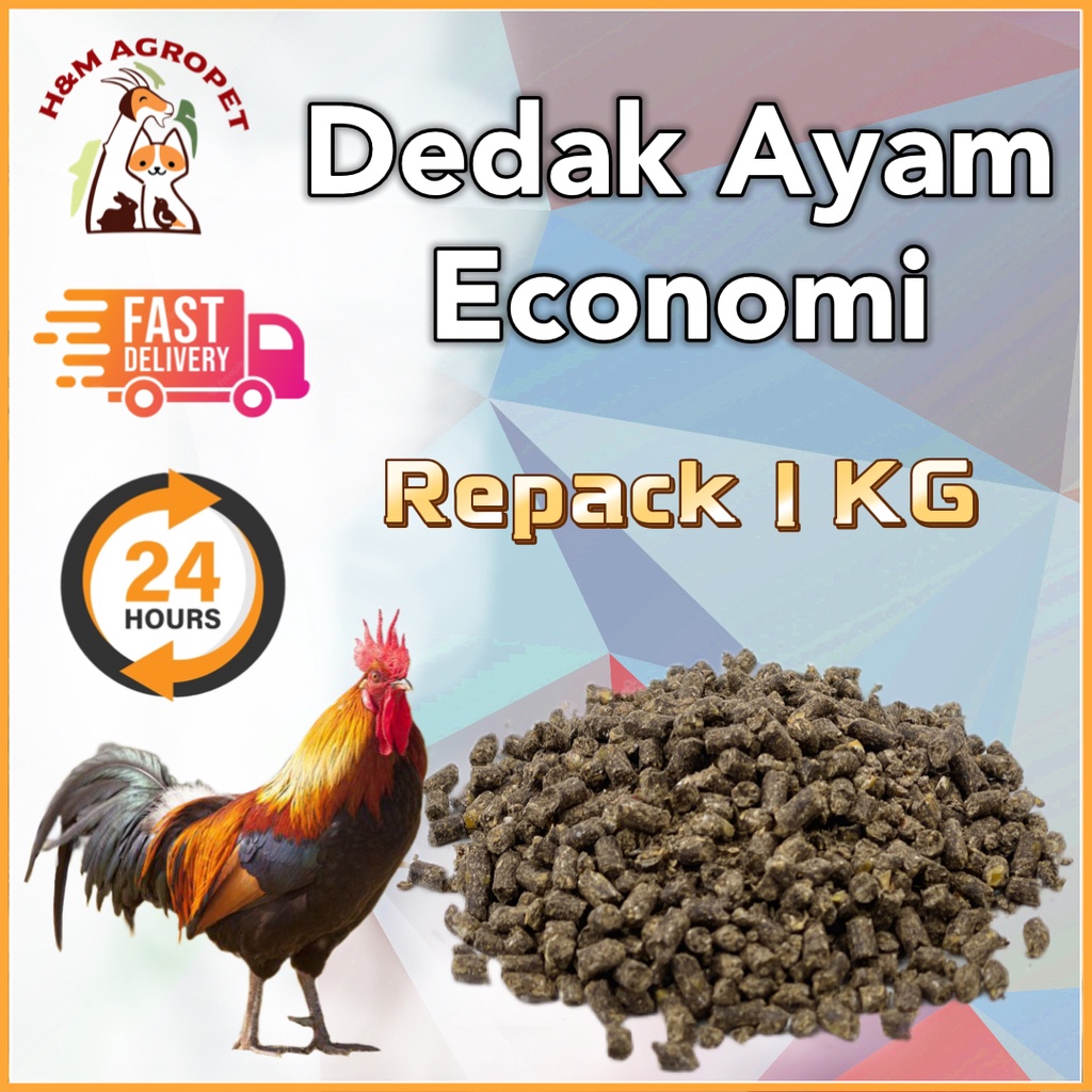 1KG Dedak Ayam Ekonomi Makanan Ayam Kampung Murah Kasar Hitam Chicken ...