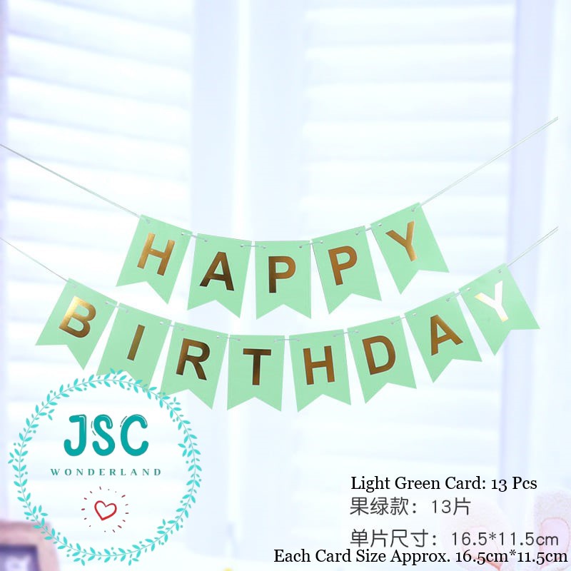 Happy Birthday Banner (Small 11.5 cm x 16.5 cm) Mono Color Birthday ...
