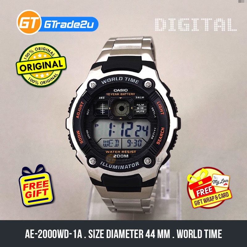 Original STANDARD AE-2000WD-1AV Digital Watch | Shopee Malaysia