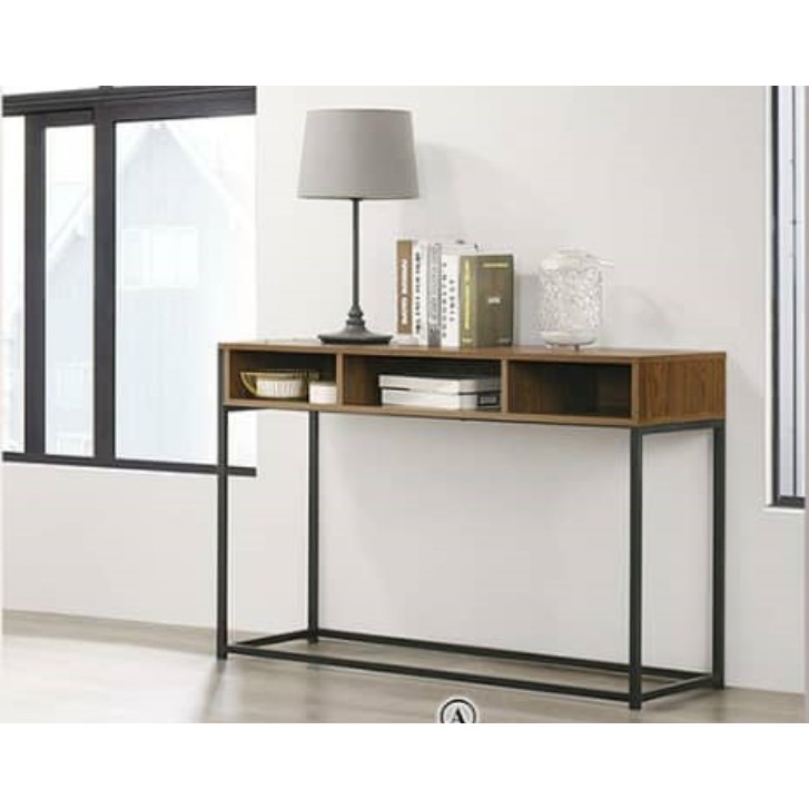 Lotte Mid Century Console/Study Table with open shelves Clean ...