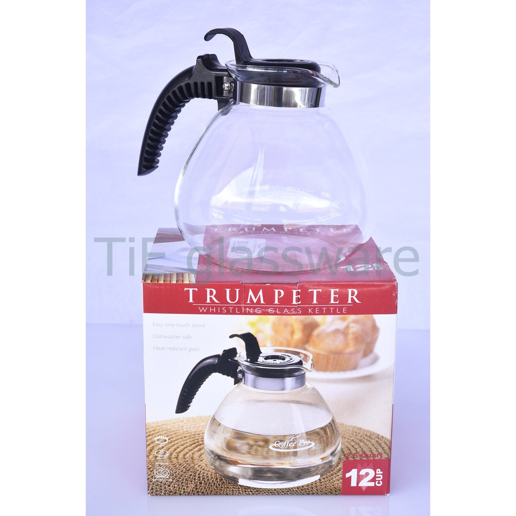 Brand New!!Ready Stock12-Cup Glass Whistling Tea/Hot Water Kettle with ...