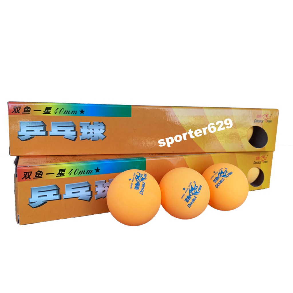 Double Fish Table Tennis Ball Ping Pong 40mm (1star) 6pcs | Shopee Malaysia