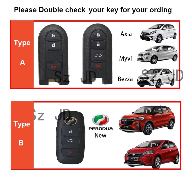 New Perodua ATIVA MYVI BEZZA AXIA ARUZ Car Key Silicone Cover Game ...